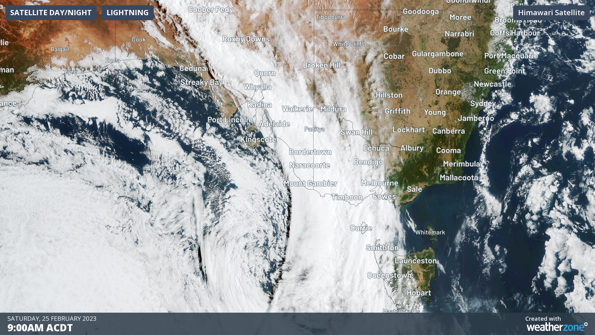 Cloudband brings cooling relief to South Australia