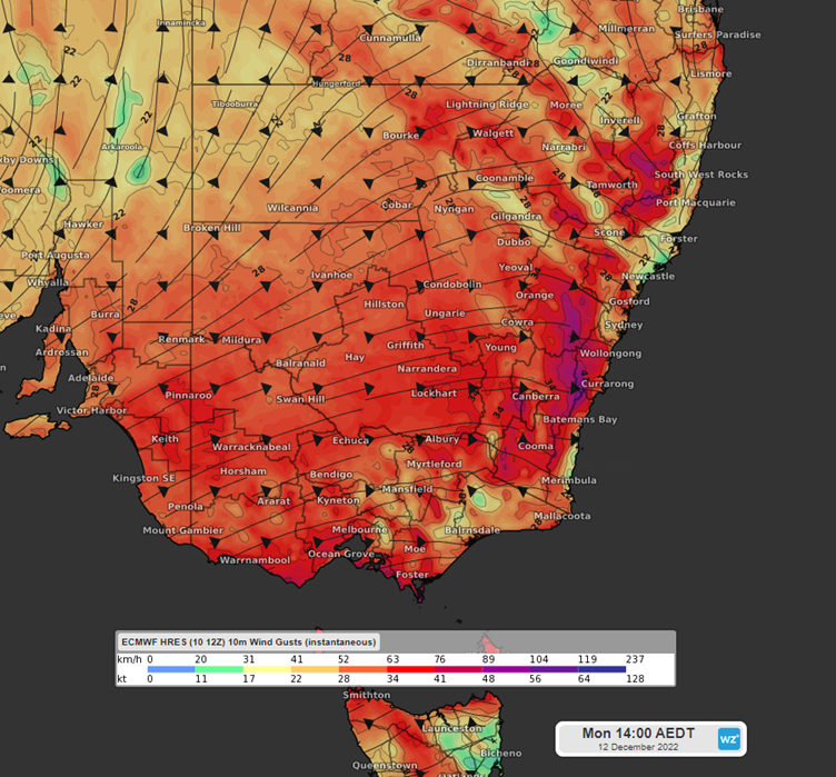 Powerful storms rumbling across southeast AUS