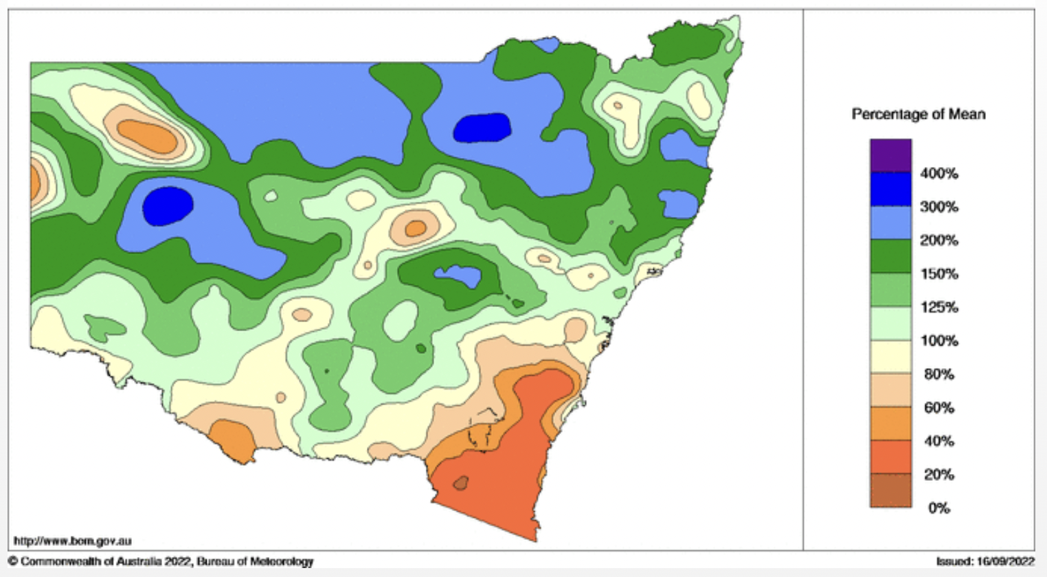 Warm and wet replacing 'cold' and wet over NSW