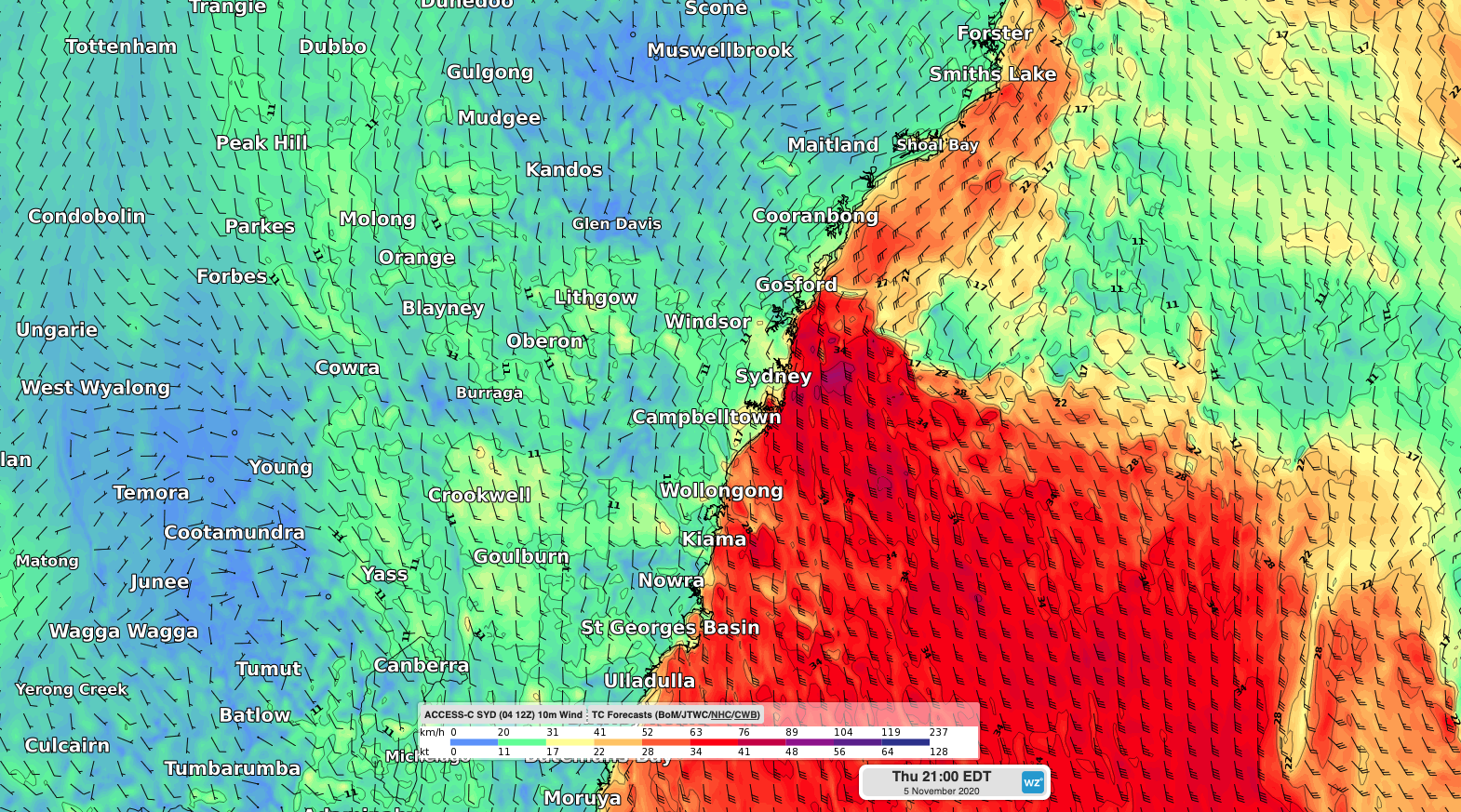 Severe weather in Sydney, Newcastle today