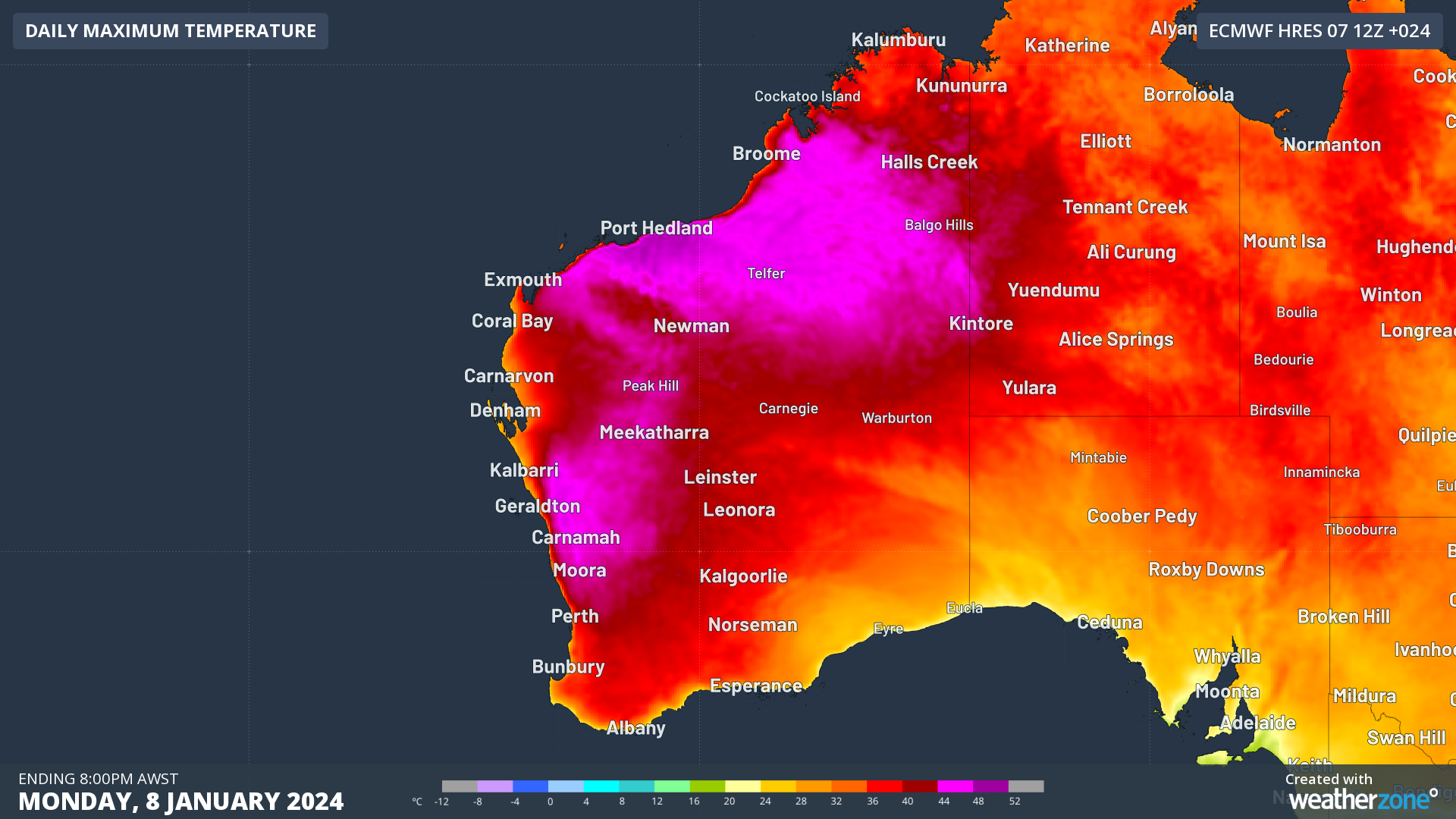 Extreme fire danger and heatwave warnings in WA