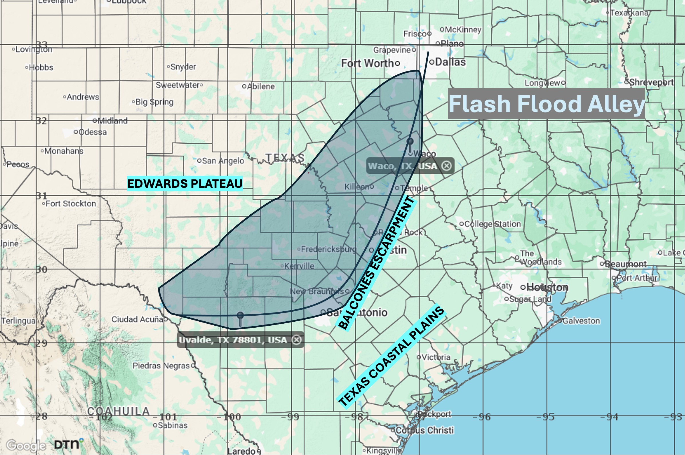 Flash flooding in the US – Turn Around Don't Drown